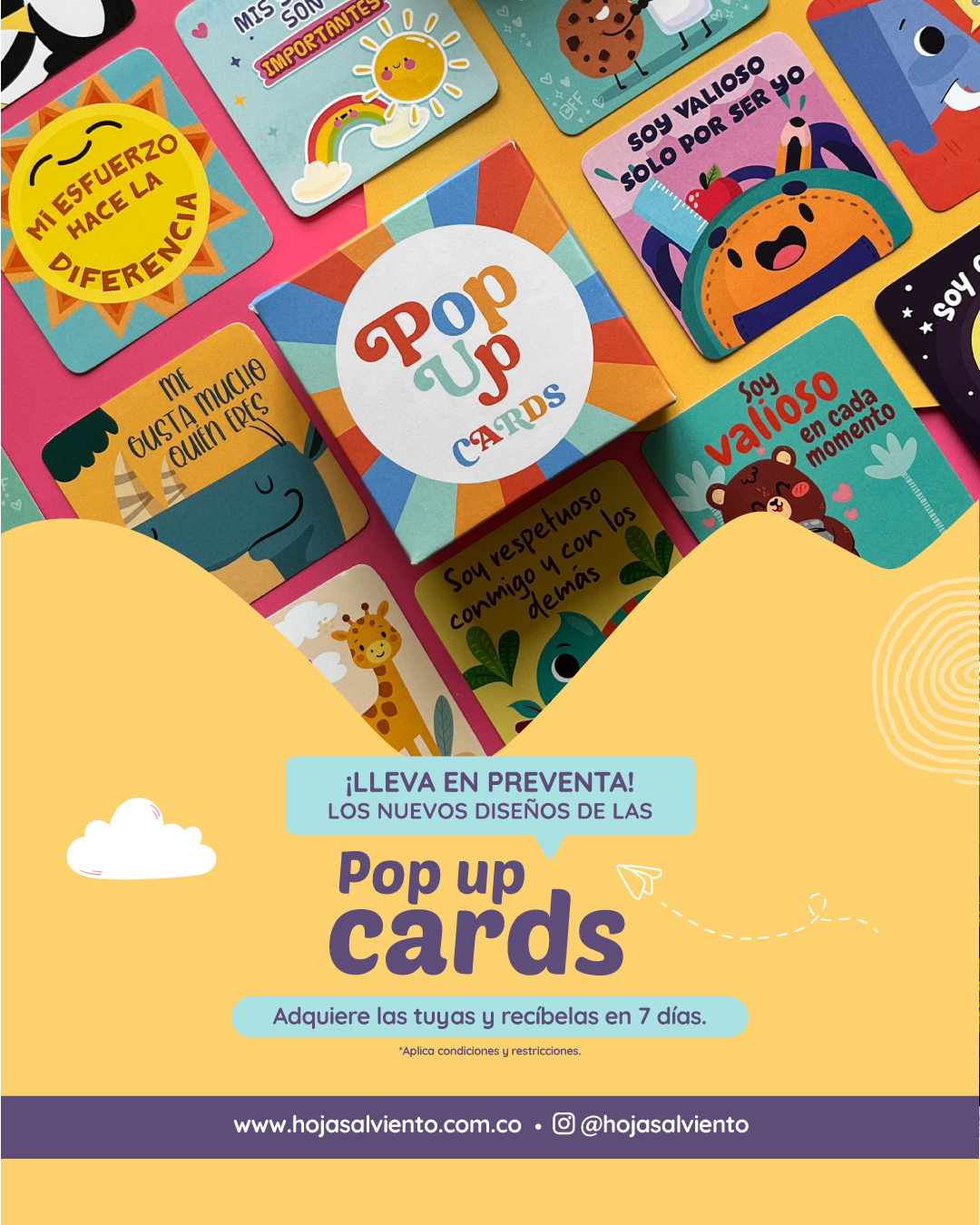 POP UP CARDS – Hojas alviento